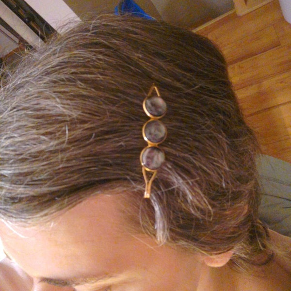 Simple Hair Clip With Walnut Wood Baroque (332) - Etsy