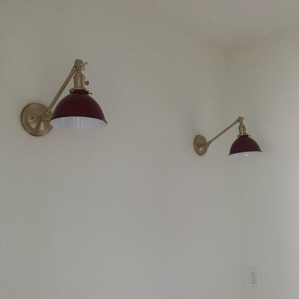 Wall Sconce With White Glass 8 White Gourd Shade and Adjustable Arm - Etsy