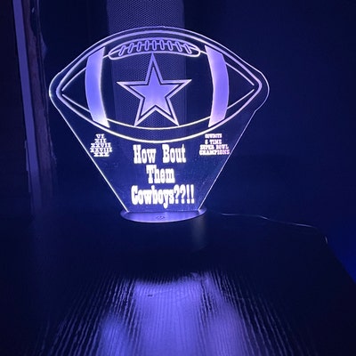 Dallas Cowboys, LED Football Sports Fan Lamp, Custom Made Night Light ...