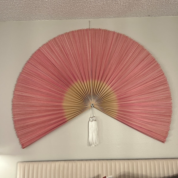 60 Inch Fan Wall Decor | Fan Headboard | Artichoke Art | Giant Bamboo ...