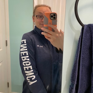 Emergency Nurse Jacket ER Rhythm Department Nursing Embroidered Custom ...