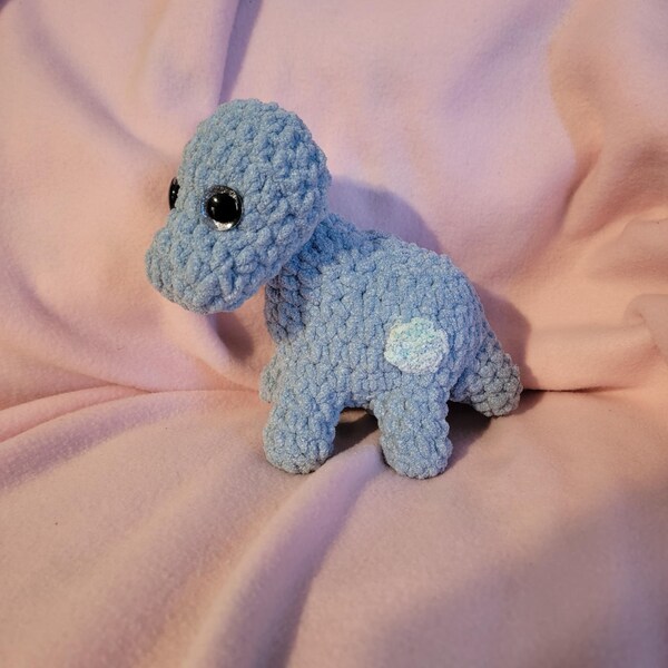 Mini Brontosaurus Crochet Pattern – Low Sew Dinosaur Amigurumi PDF by ...