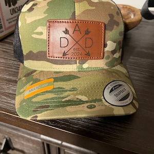 Custom DAD Leather Patch Hat Fathers Day Hat - Etsy