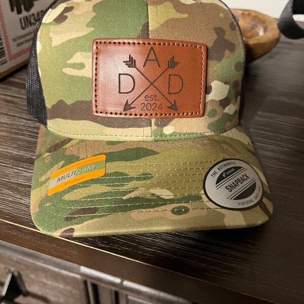 Custom DAD Leather Patch Hat | Fathers Day Hat - Etsy