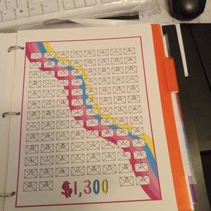 100 Envelope Challenge With A Twist Color Design - Etsy