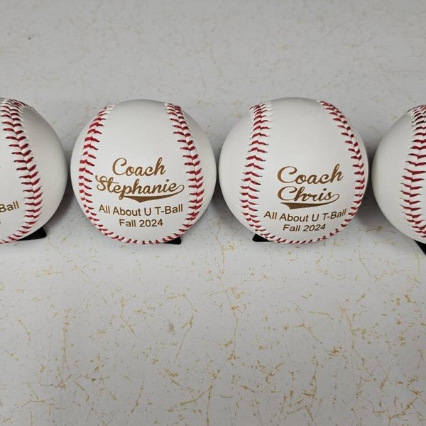 Personalized Baseballs, Team Balls, League Balls, T-ball, Tee Ball ...