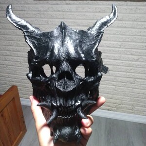 Pre-order Oni Skull Mask/demon Skull/ Horror Halloween, Costume, Mask ...