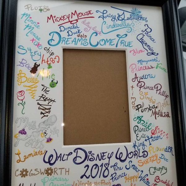 Disney Photo Mat - Mat Board - Disney Characters - Disney Autograph ...
