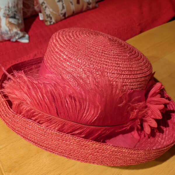 Vintage Pale Mauve Lamp Shade-style Hat With Lavender Silk Flowers - Etsy