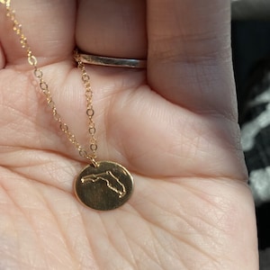 Florida State Necklace 14k Gold Filled 14k Rose Gold - Etsy