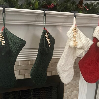 Stocking Tags Wooden Names for Stocking, Christmas Stockings ...