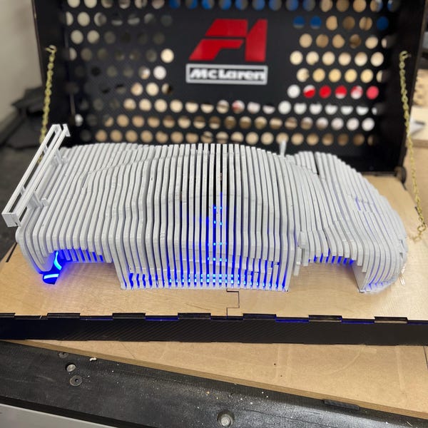 Ferrari F40 SVG File Laser Cut Car Night Lamp - DIY LED Wooden Model ...