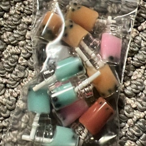 3 Assorted Miniature Boba Drink Cup LIMITED COLORS Glass - Etsy