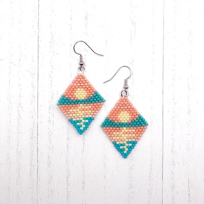 Bead Graph Paper, Seed Bead 2 DROP Brick Stitch Earring Graph Paper, 10 ...