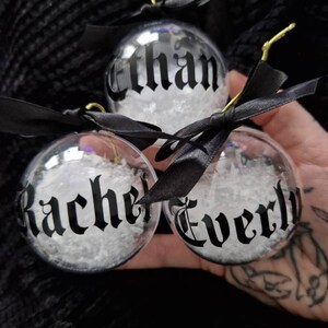 Gothic Christmas Bauble, Creepmas Bauble, Hexmas Bauble, Personalised ...