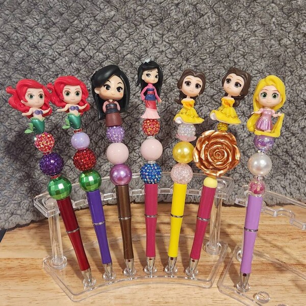 Disney Princess Beaded Pens - Etsy