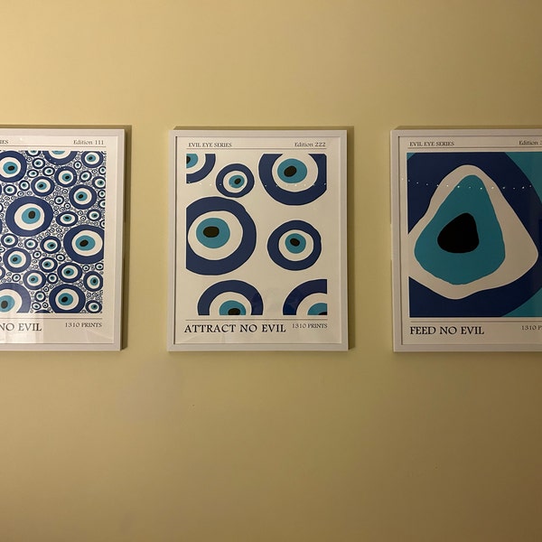 Evil Eye Aura Poster, Protection Wall Art Print, Evil Eye Aesthetic ...