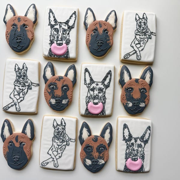 Custom Dog Sugar Cookies - Etsy