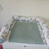 Beige Changing Mat in Fabric, Changing Pad With Accessory Baskets, Baby ...
