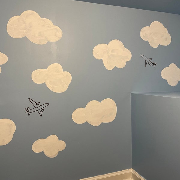 Minimalist Airplane Decals / Simple Airplane Decor / Removable Airplane ...