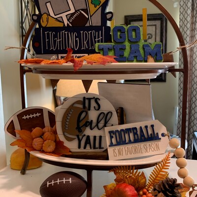 Football / Fall / Thanksgiving Themed Tiered Tray Set Bundle Info in ...