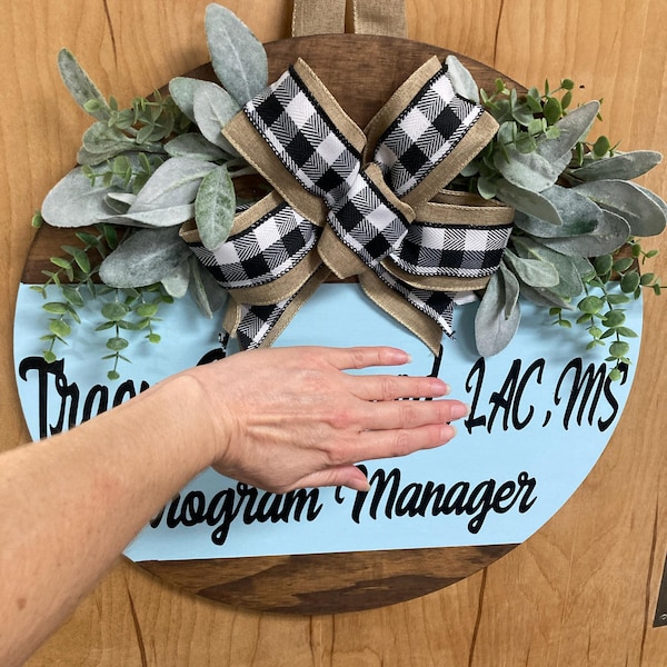 Office Door Hanger | Office Wreath | Workplace Wreath | Workplace Decor ...