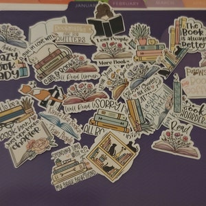30 PCS Book and Cat Mix Vinyl Sticker Pack Love Reading - Etsy