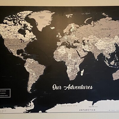 World Map Push Pin, Push Pin Map, World Map Pin Board, Cork World Map ...