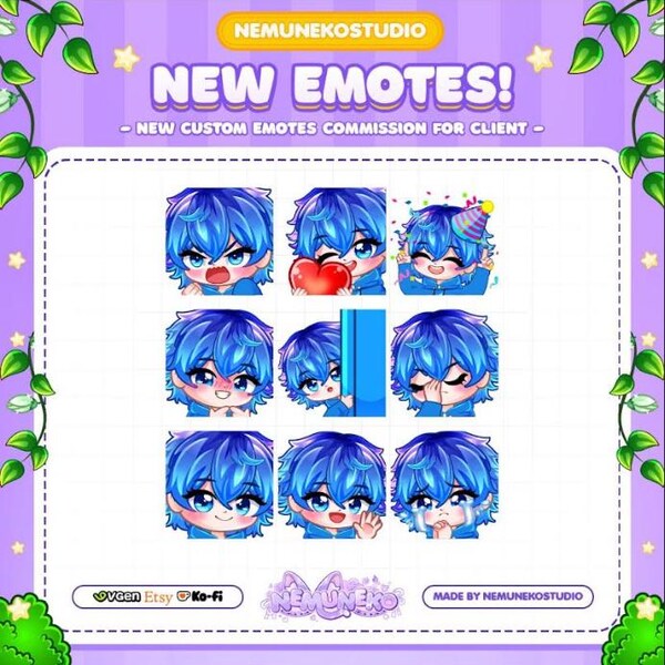 Custom Cute Stream Overlay Package / Twitch Overlay Commissions ...