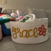 Personalized Basket, Monogrammed Basket, Custom Name Basket, Monogram ...
