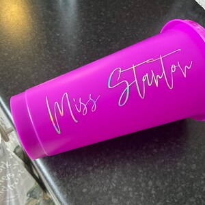 Personalised Name Cold Cup 24oz Starbucks Cup With Lid and Straw Hen ...