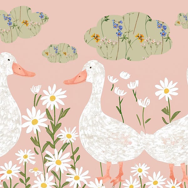 Cottagecore Goose Print Vintage Goose Wall Art Digital Download ...