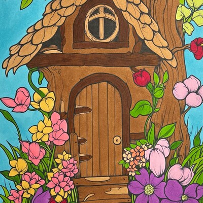 50 Magic Potion Shelves Coloring Page Book, Printable PDF Sheet ...