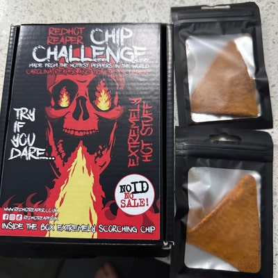 2X CHIP CHALLENGE Peaky Blinders World's Hottest Tortilla Chilli Chip ...