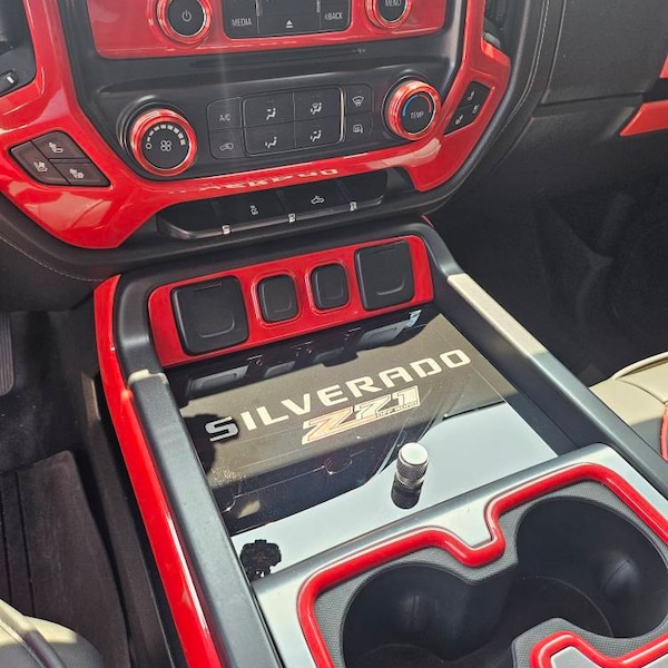 Compatible With 2014-2019 GMC Sierra Chevy Silverado Console Shield ...