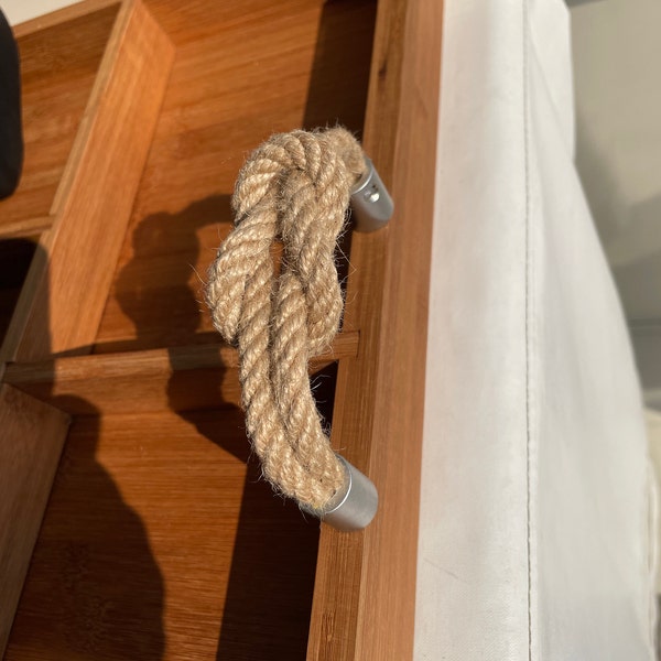 Nautical İnfinity Knot, Drawer Pulls - Brass & Rope Drawer Pulls ...
