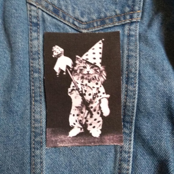 Cute Weirdo Heart Fabric Patch | Punk Accessories DIY Handmade Printed ...