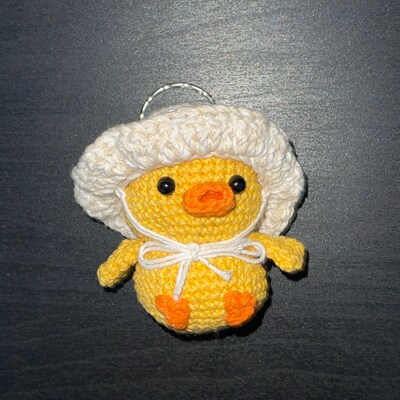 Duck Keychain, Duck With Hat Keychain, Ducky Keychain, Cute Duck ...