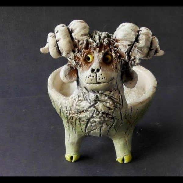 Ceramic Goat , Goat Figurine, Clay Sculpture, Goat Sculpture, Goat ...