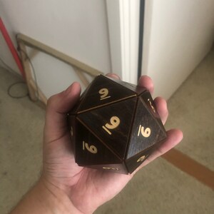 Classic JUMBO Wood D20 Dice for Rpgs - Etsy
