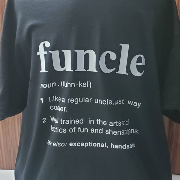 Funcle SVG PNG JPG Dxf for Fun Uncle T-shirt • Funcle Dictionary ...