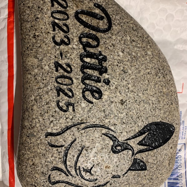 RAT MEMORIAL 7”/8” STONE (approx. Size) 3 Designs to Choose From ...