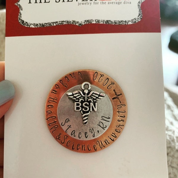 Nursing Pin for Pinning Ceremony - Personalized Nurse Pin - Nurse Pin ...