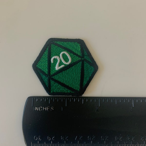 Small D20 Dice Iron-on Patch - Embroidered - Etsy