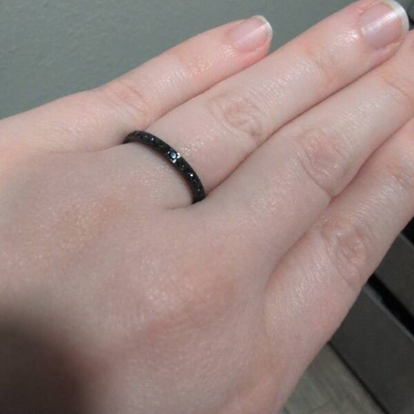 Thin Minimalist High Polished Simple Plain Silver Ring Band / Stackable Engagement Promise ...