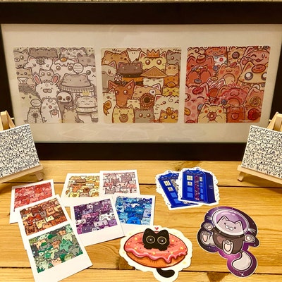 Bunch of Gingerbread Cats Art Print Cute Art Prints Cat - Etsy