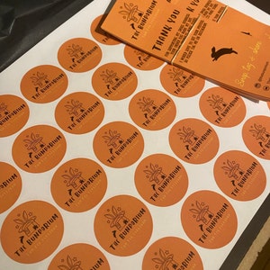 Personalised / Logo Sticker Sheets Round Business Stickers - Etsy
