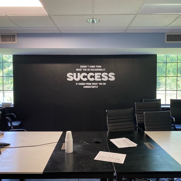 Success Wall Decal, Office Wall Art, Office Decor, Office Wall Decal ...