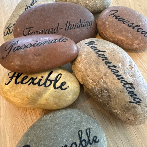 Engraved Inspirational Stones Mothers Day Stone, Carved Stone, Namesake ...