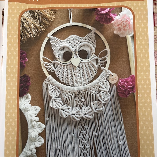 TUTORIAL PDF for Macrame Owl| Step by Step Guide| Cute Wall Hanging ...